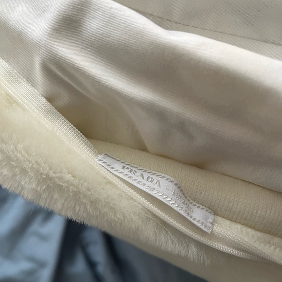 Prada | Bedding | Prada Ivory Pillow With Black Lettering | Poshmark